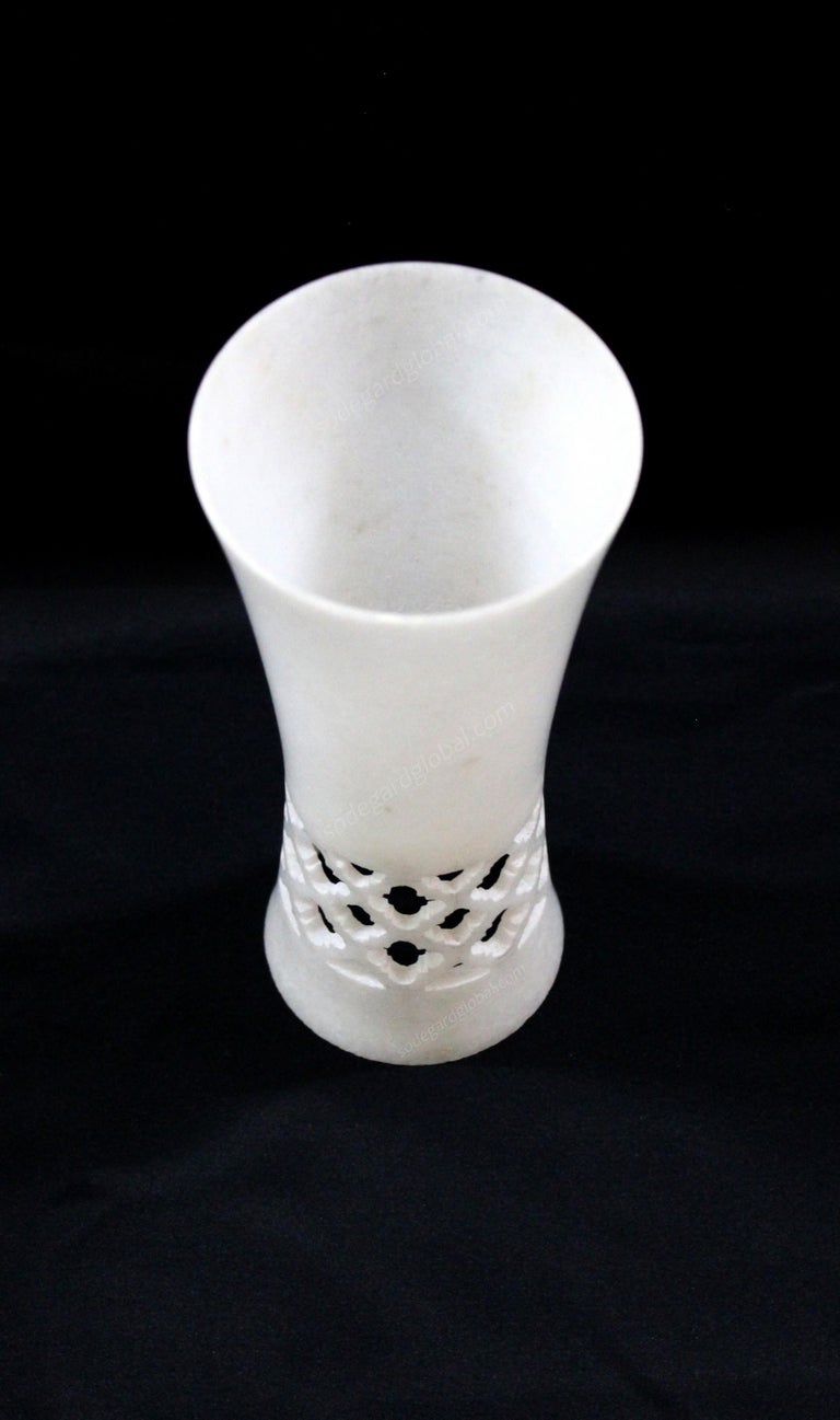 Goblet in White Marble Handctafted in India by Stephanie Odegard For ...
