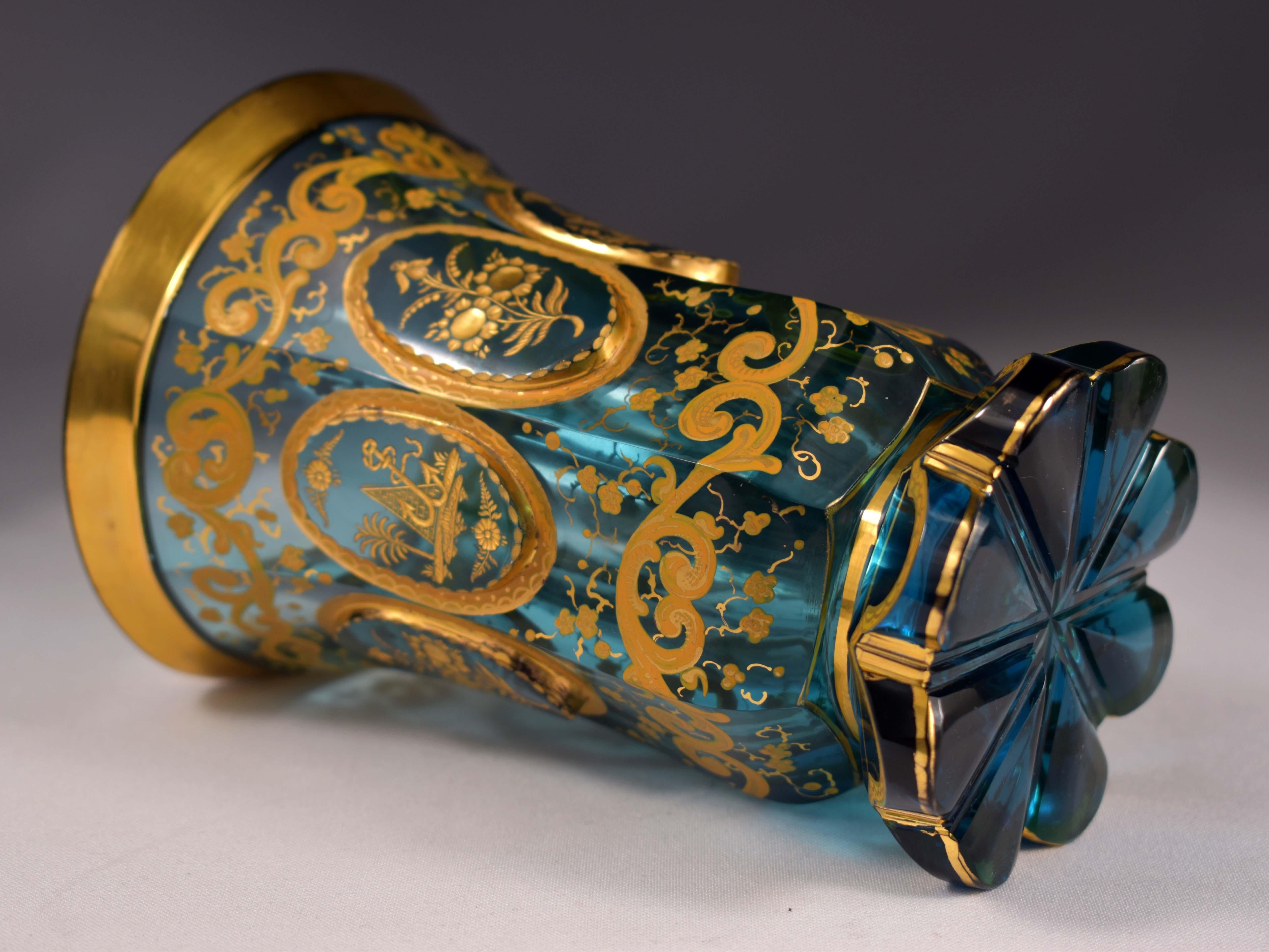 Goblet with a Gilded Engraving of Saint Mary with Jesus 19th Century ...