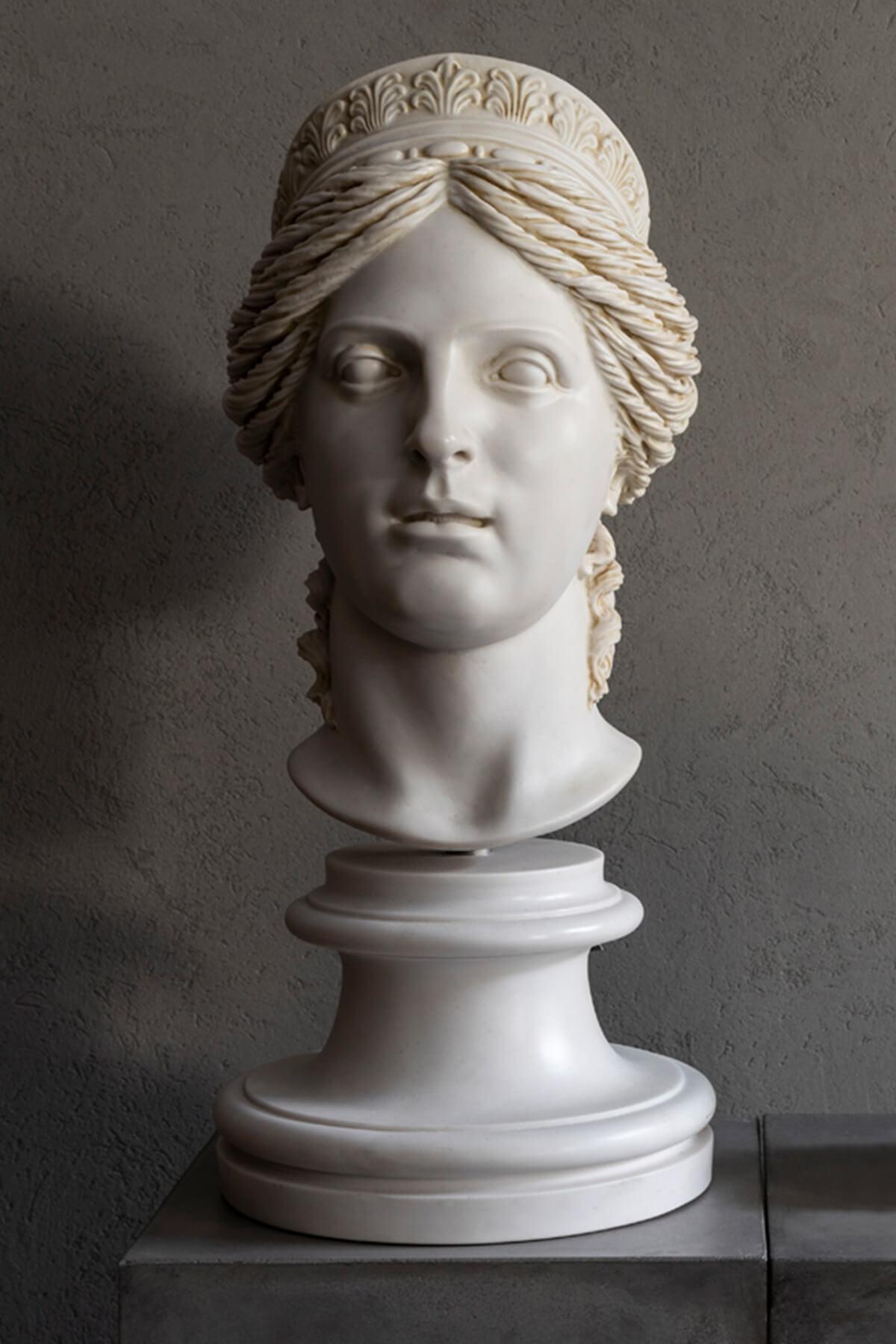 Goddess Hera Bust Statue Made with Compressed Marble Powder For Sale at ...