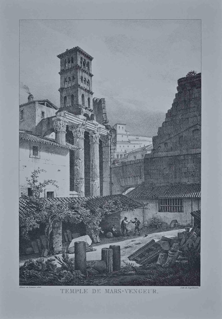Roman Temples - Offset After G. Engelmann - Late 20th Century For Sale ...