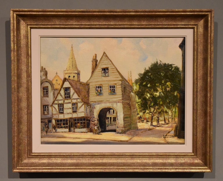 Godwin Bennett - Oil Painting Pair by Godwin Bennett "The College Gate ...