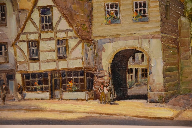 Godwin Bennett - Oil Painting Pair by Godwin Bennett "The College Gate ...