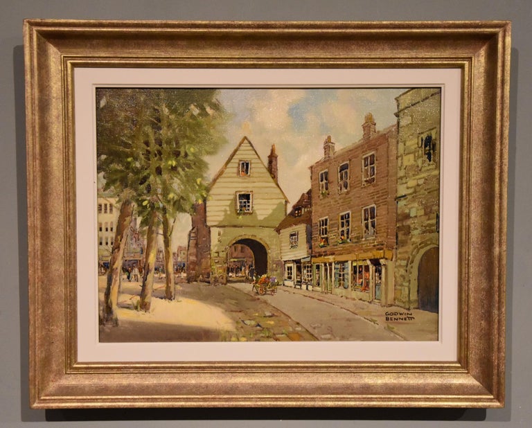 Godwin Bennett - Oil Painting Pair by Godwin Bennett "The College Gate ...