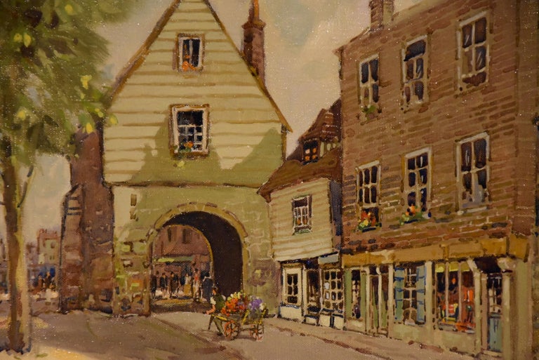 Godwin Bennett - Oil Painting Pair by Godwin Bennett "The College Gate ...