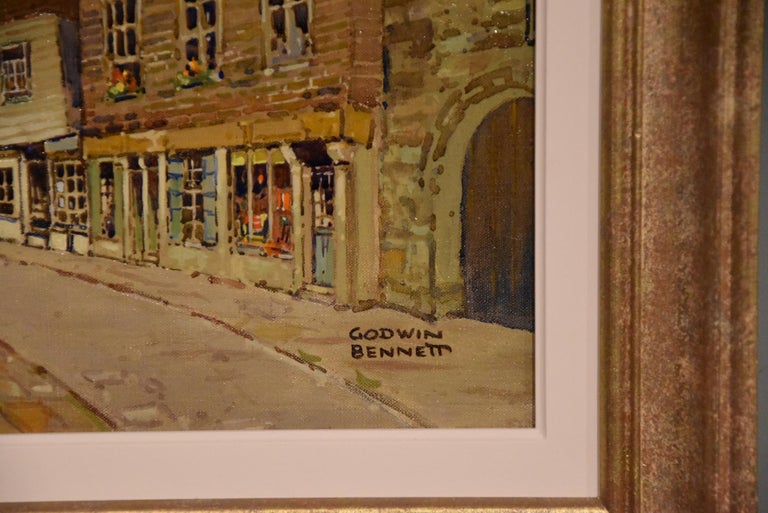 Godwin Bennett - Oil Painting Pair by Godwin Bennett "The College Gate ...
