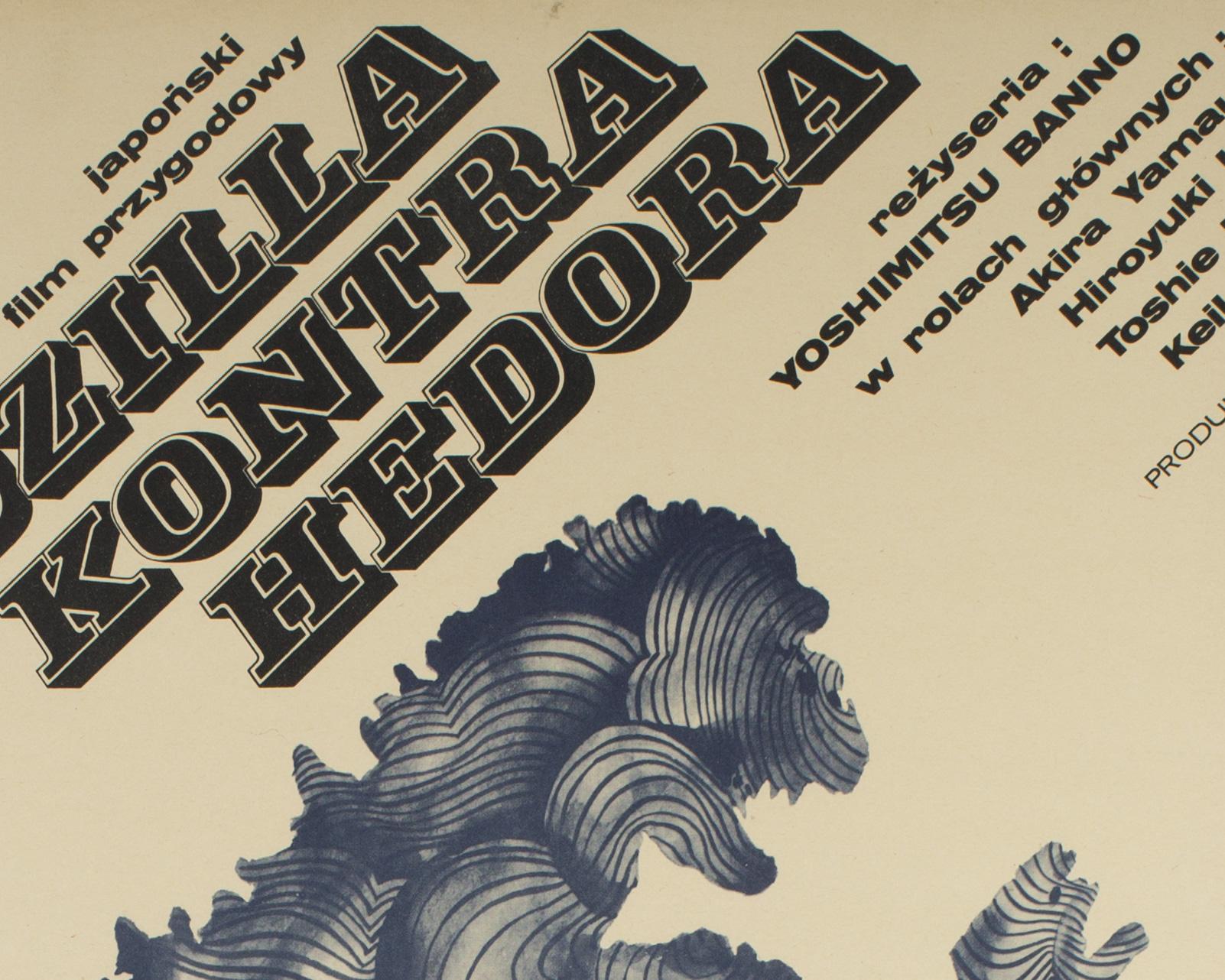 Godzilla Vs Hedorah Polish Film Poster, Zygmunt Bobrowski, 1973 at 1stDibs