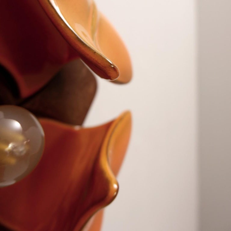 Goebel Ceramic Flower Wall Lamps, Germany, 1960s For Sale at 1stDibs