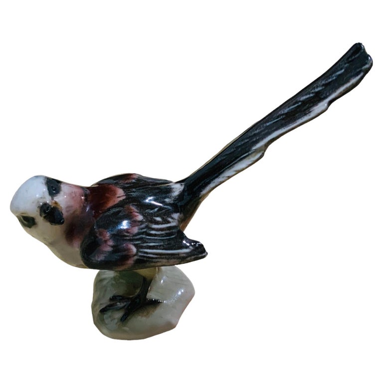 Goebel Porcelain Hand Painted Bird Figurine of a Long Tailed Titmouse ...