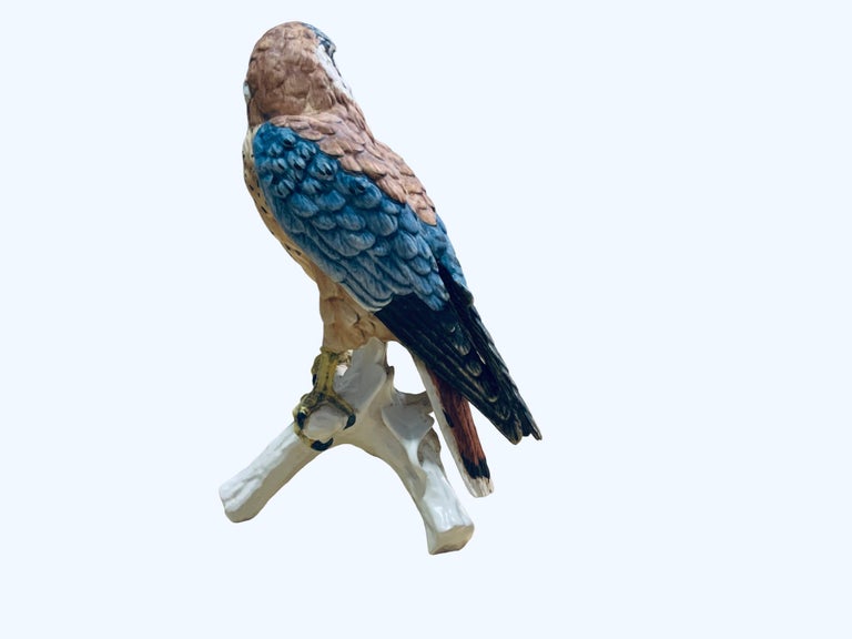 Goebel Porcelain Hand Painted Bird Figurine Of A Sparrow Hawk For Sale ...