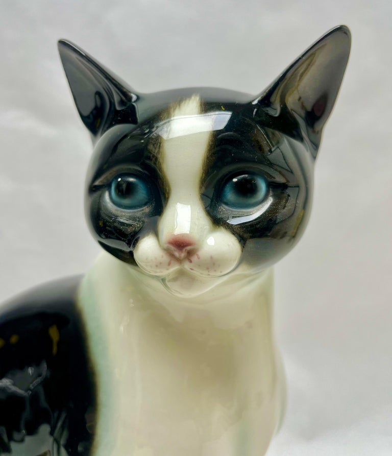 Goebel Produced This Dramatic Porcelain Figurine Depicting Cat, circa ...
