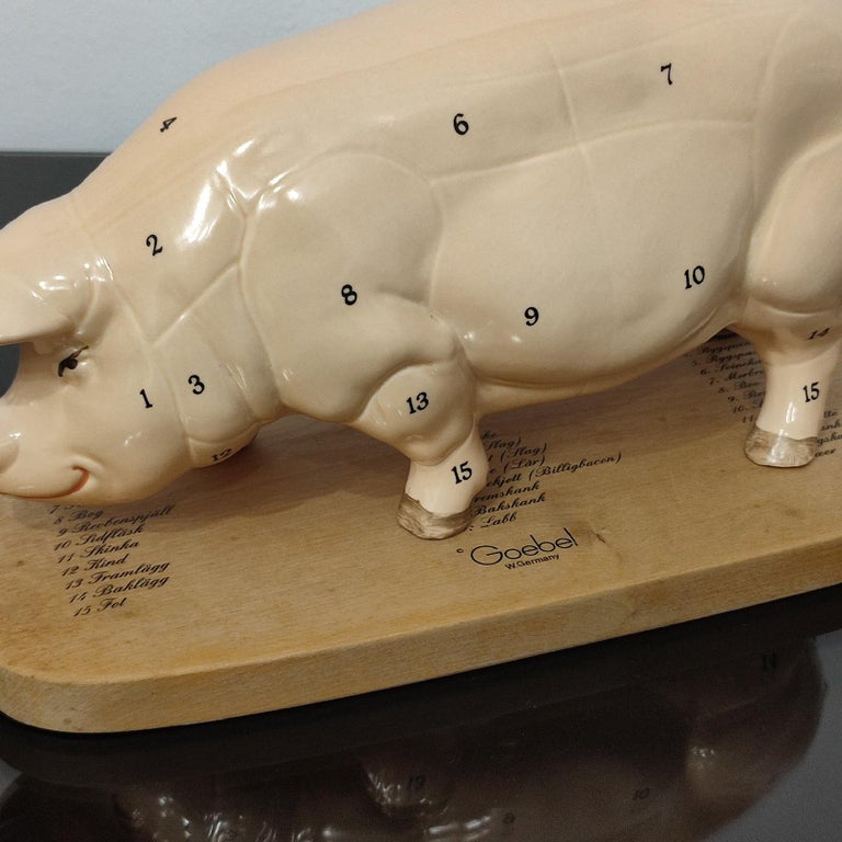 Goebel West German, Porcelain Pig for the Butcher Shop, Design Gerhard ...