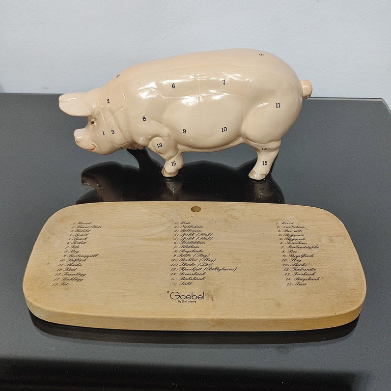 Goebel West German, Porcelain Pig for the Butcher Shop, Design Gerhard ...