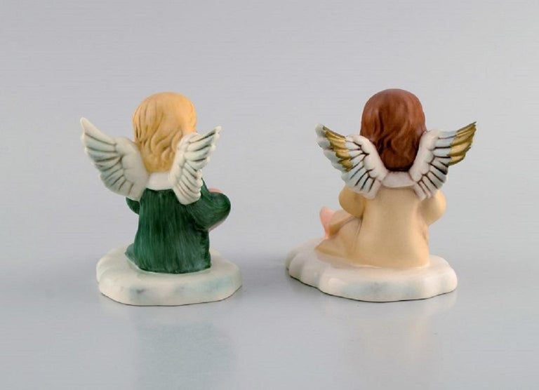 Goebel, West Germany, Two Christmas Angels in Porcelain, 1970s / 80s ...