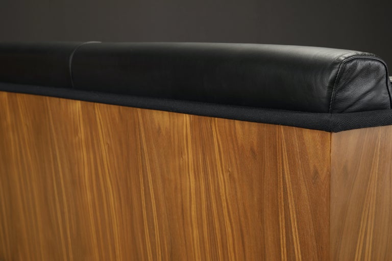 'Goetz' Walnut and Leather Case Sofa by Mark Goetz for Herman Miller ...