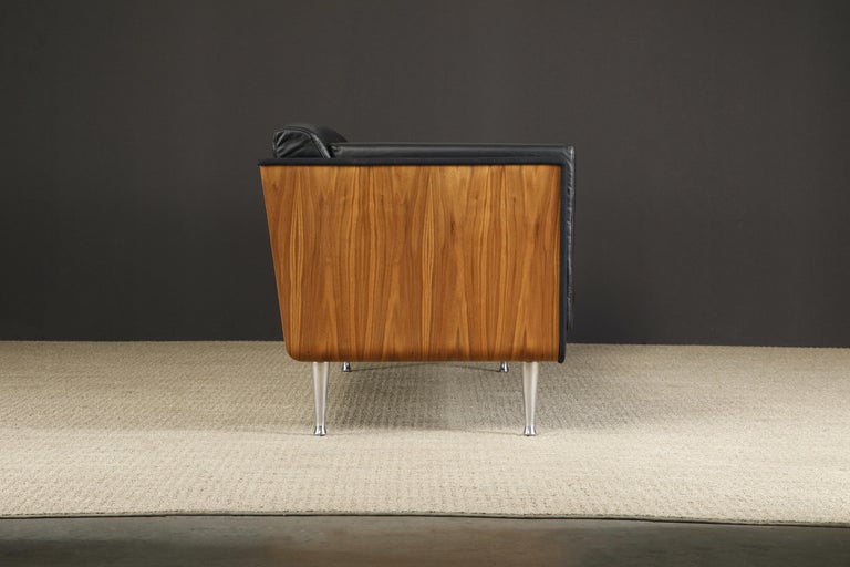 'Goetz' Walnut and Leather Case Sofa by Mark Goetz for Herman Miller ...