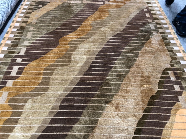 Gold Abstract Rug For Sale at 1stDibs