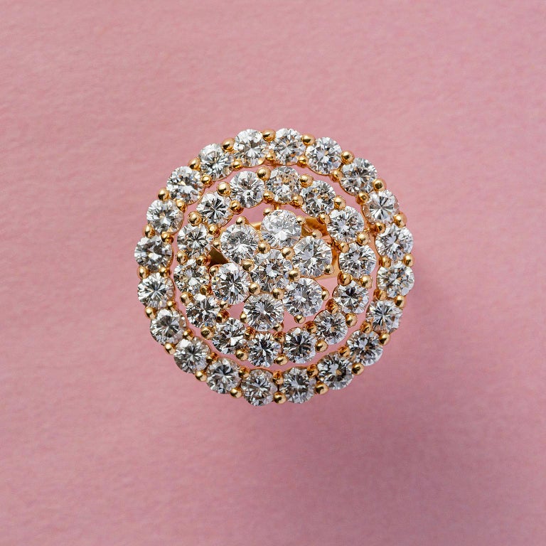 Gold Adn Diamond N. Teufel Spinner Ring at 1stDibs