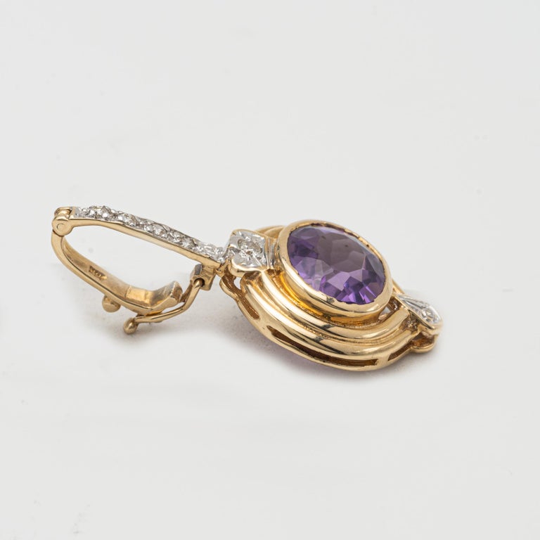 Gold, Amethyst and Diamond Pendant-Pearl Enhancer For Sale at 1stDibs
