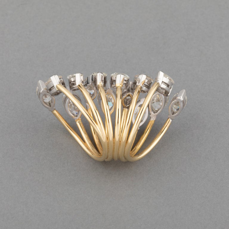Gold and 10 Carats Diamonds Vintage Ring For Sale at 1stDibs