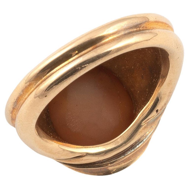 Gold And Ancient Roman Imperial Intaglio of Roman Goddess Salus Ring ...