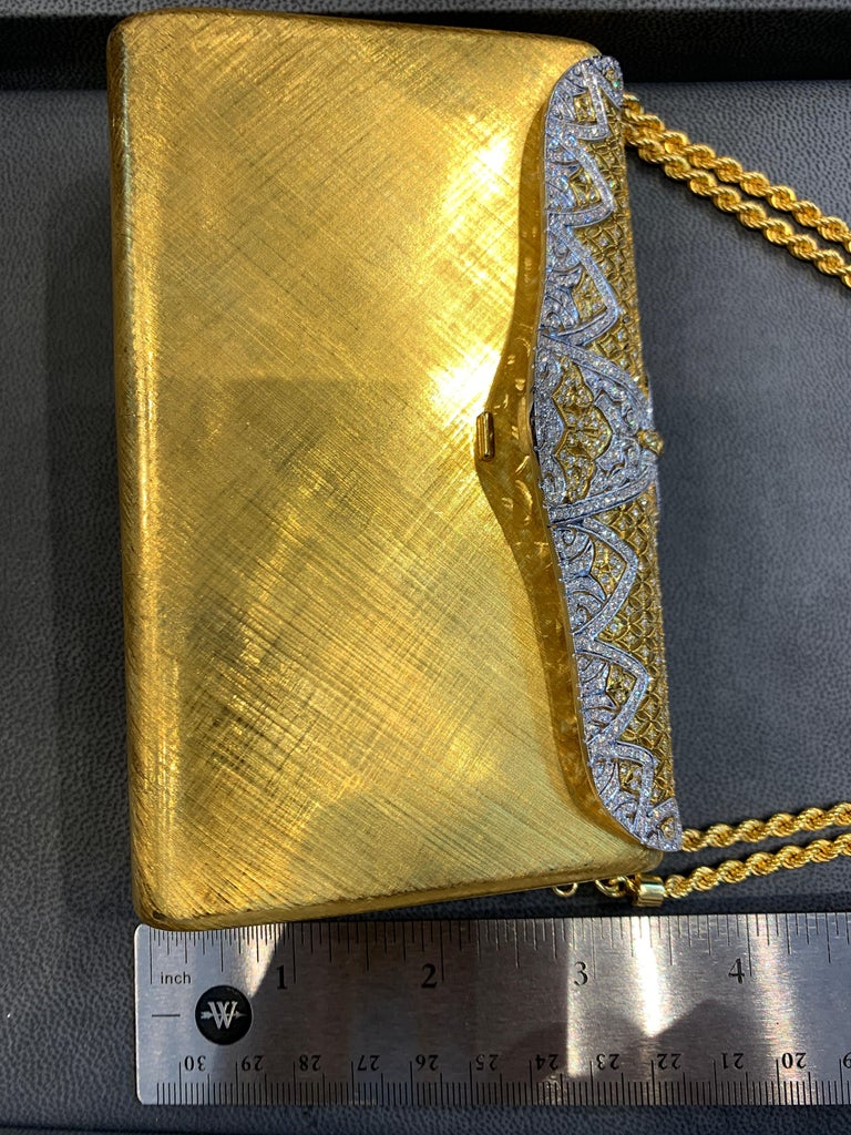 Gold and Diamond Pocket Book Bag For Sale at 1stDibs