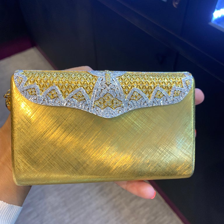 Gold and Diamond Pocket Book Bag For Sale at 1stDibs