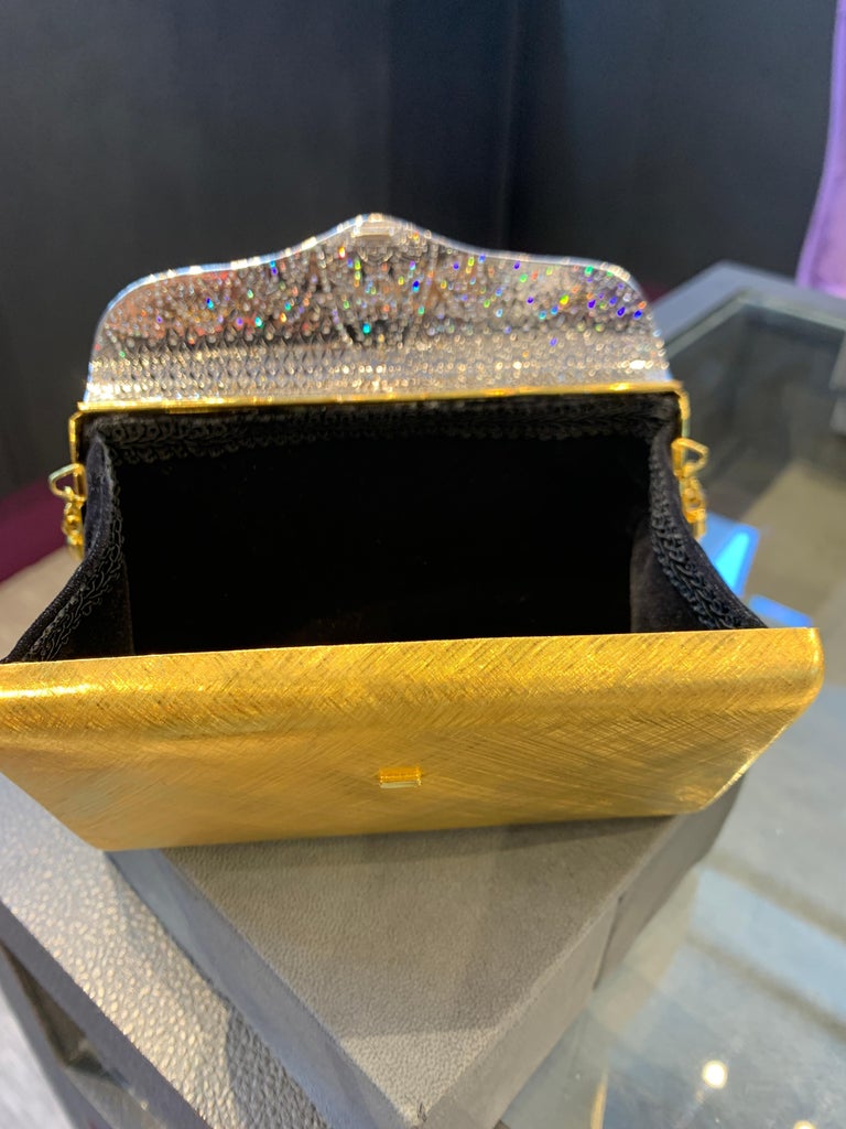 Gold and Diamond Pocket Book Bag For Sale at 1stDibs
