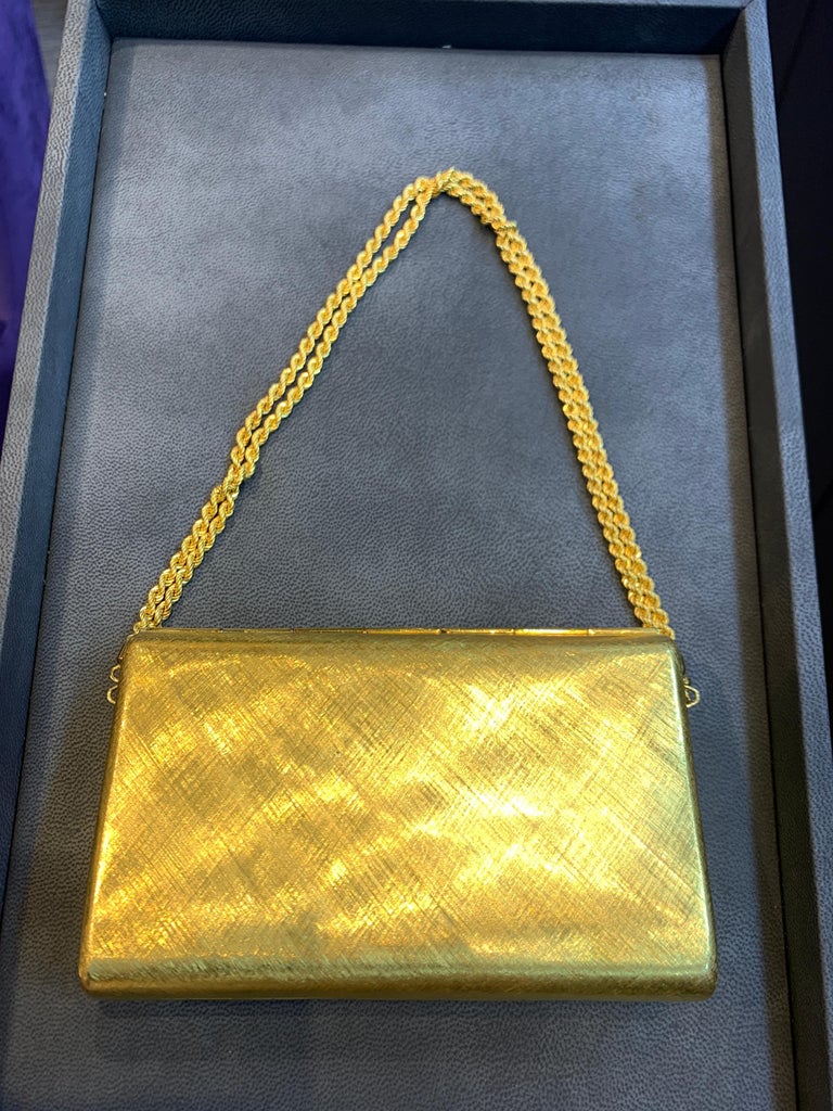 Gold and Diamond Pocket Book Bag For Sale at 1stDibs