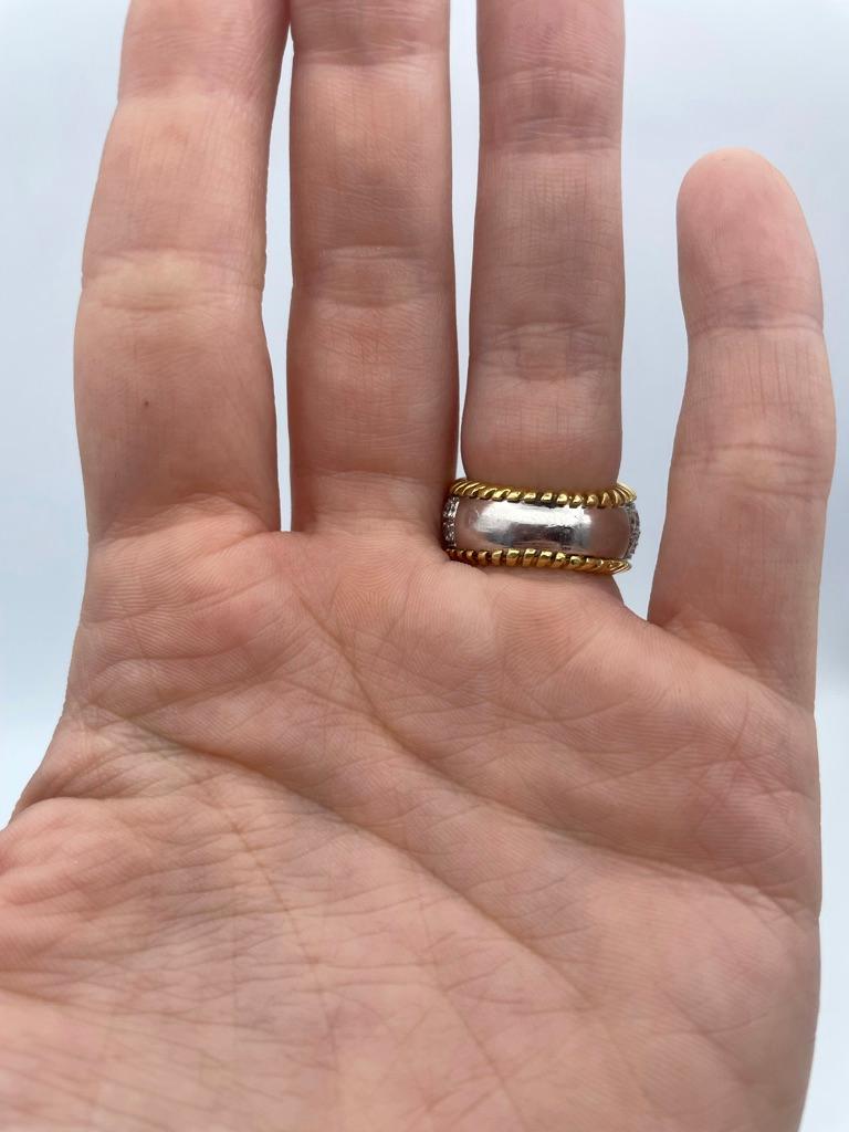 Gold and Diamond Stitch Ring For Sale at 1stDibs | stitch diamond ring