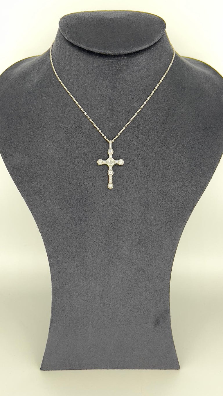 Gold and Diamonds cross pendant by George Lambert, Switzerland For Sale ...