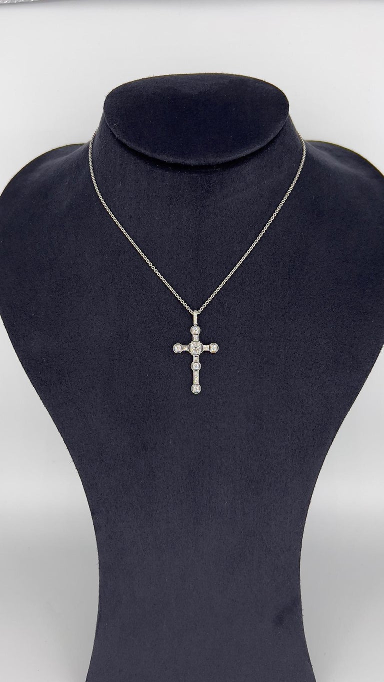 Gold and Diamonds cross pendant by George Lambert, Switzerland For Sale ...
