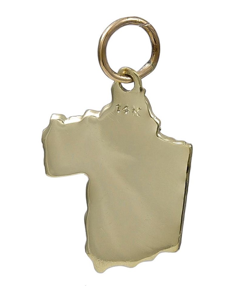 Gold and Enamel Israel Charm For Sale (Free Shipping) at 1stDibs