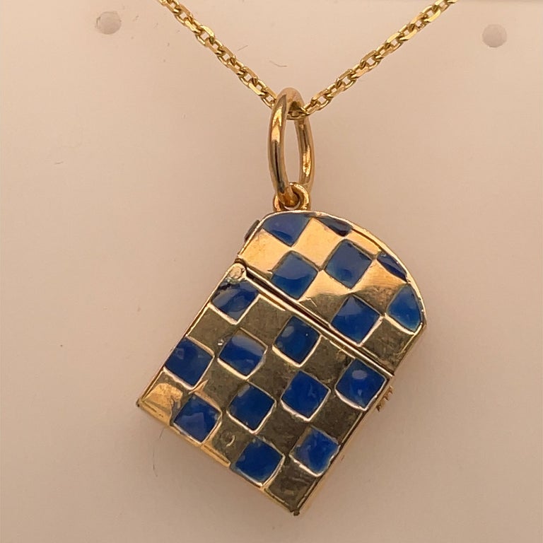 Gold and Enamel Lighter Charm at 1stDibs