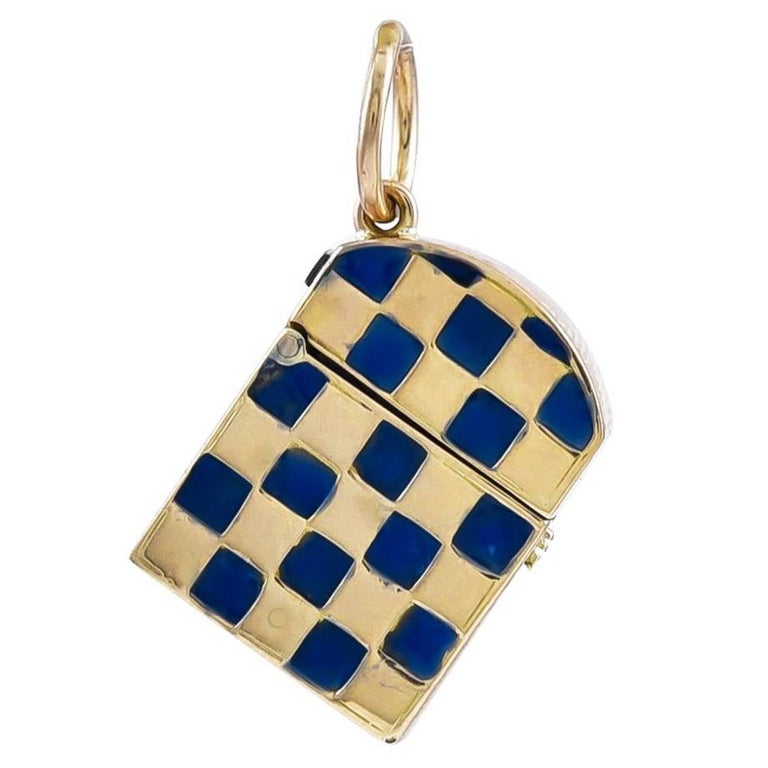 Gold and Enamel Lighter Charm at 1stDibs