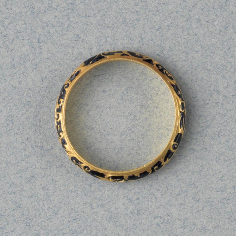 Gold and Enamel Renaissance Ring at 1stDibs