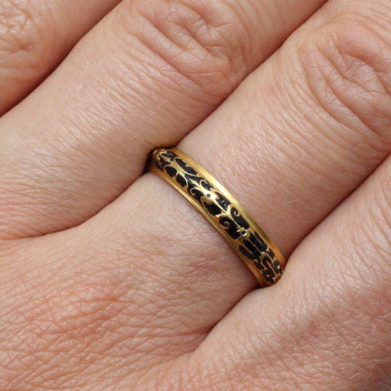 Gold and Enamel Renaissance Ring at 1stDibs