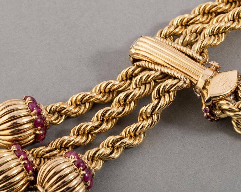Gold and Precious Stones Necklace by Marchak, Paris at 1stDibs