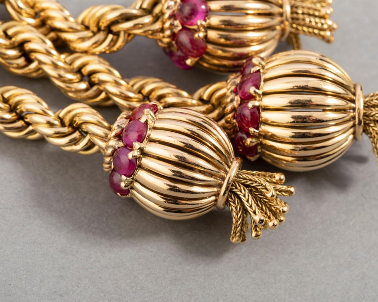 Gold and Precious Stones Necklace by Marchak, Paris at 1stDibs