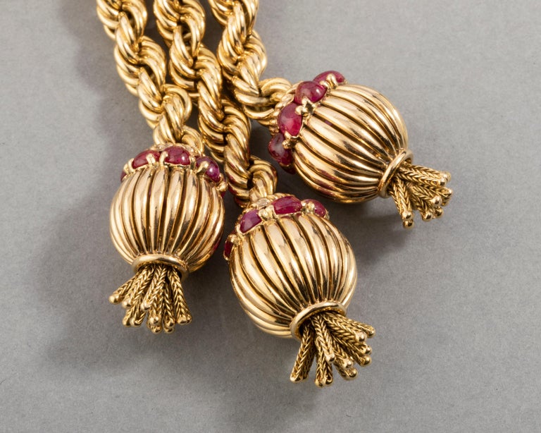 Gold and Precious Stones Necklace by Marchak, Paris at 1stDibs