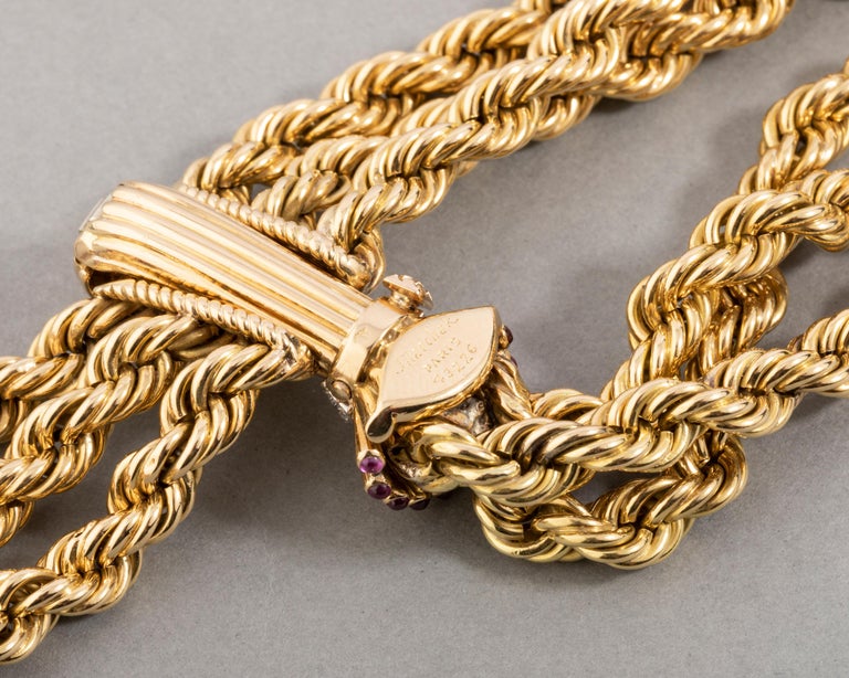 Gold and Precious Stones Necklace by Marchak, Paris at 1stDibs