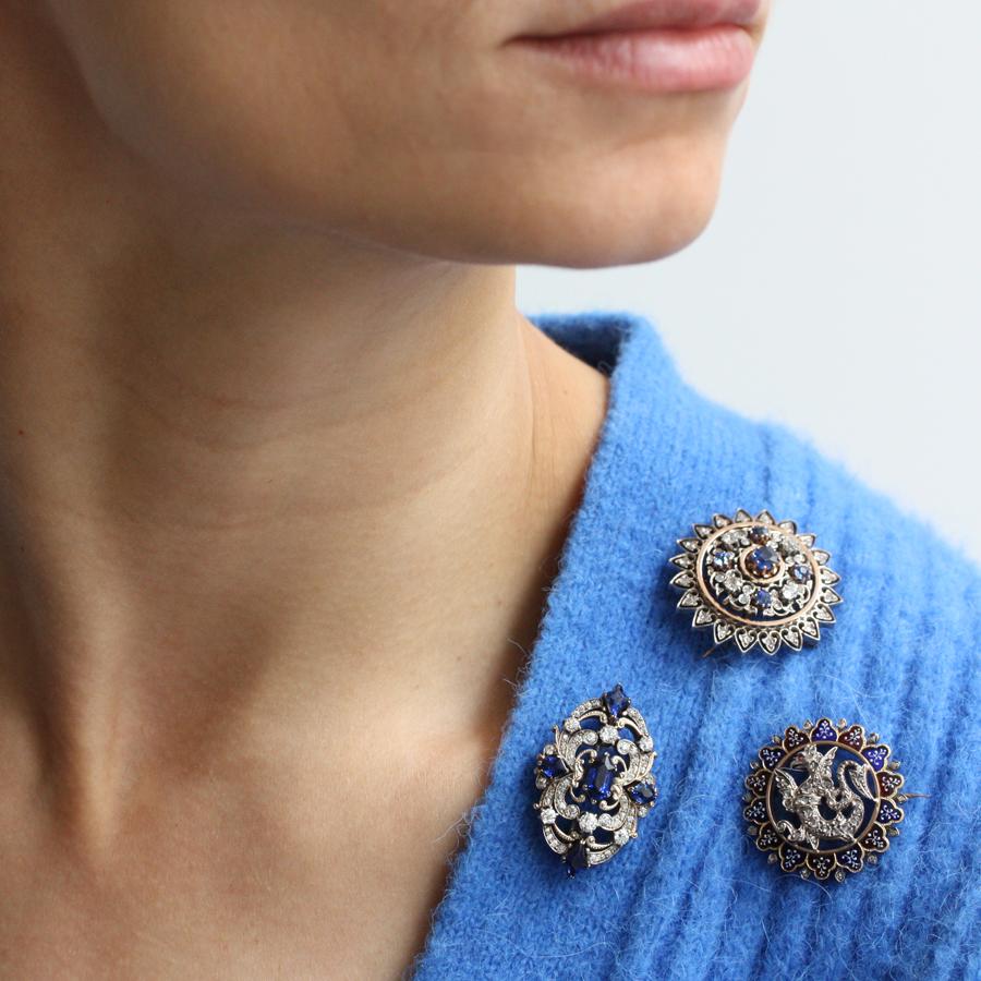 Gold and Silver Dragon Brooch For Sale at 1stDibs | silver brooch ...