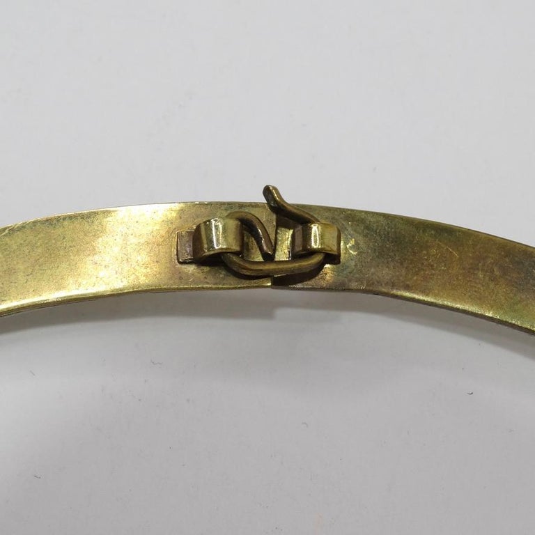 Gold and Silver Plated Abstract Necklace For Sale at 1stDibs