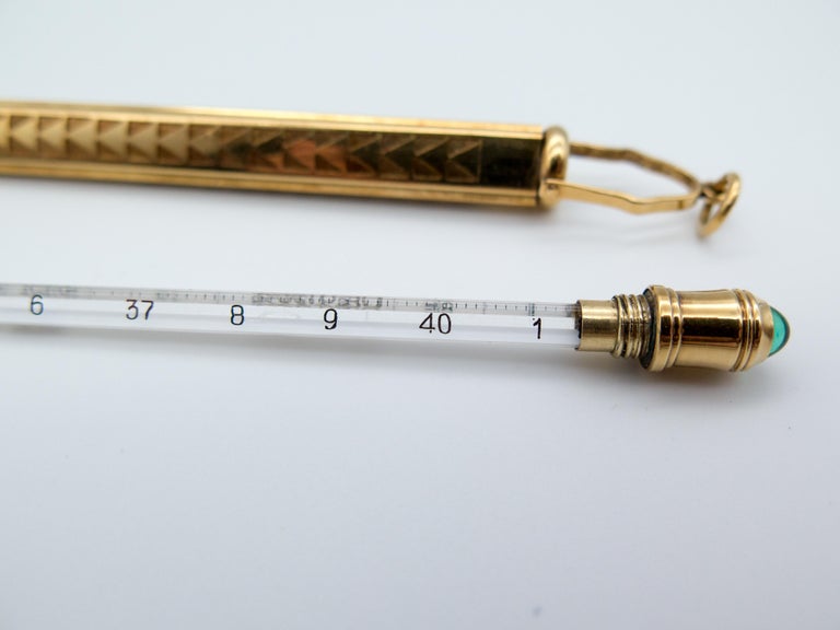 Gold Art Moderne Pocket Thermometer at 1stDibs