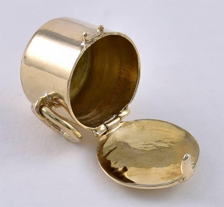 Gold Bayer Aspirin Container Charm For Sale at 1stDibs