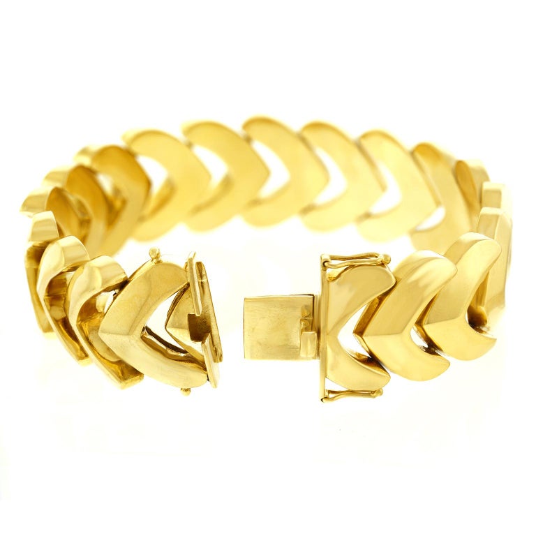 Kurz of Zurich 1960s Gold Bracelet For Sale at 1stDibs