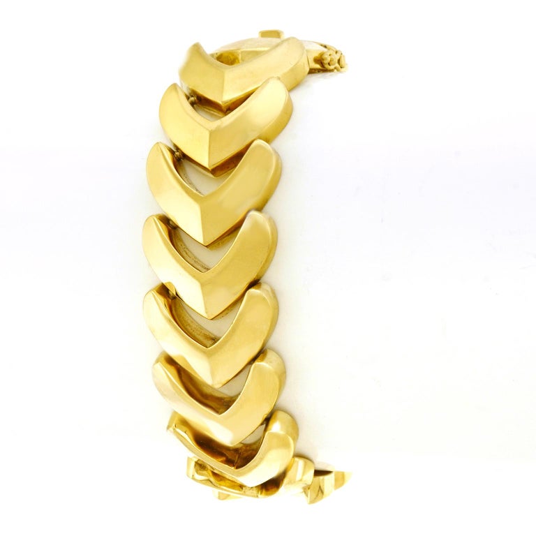 Kurz of Zurich 1960s Gold Bracelet For Sale at 1stDibs