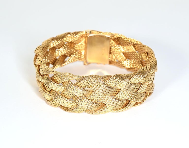 Gold Braided Bracelet For Sale at 1stDibs