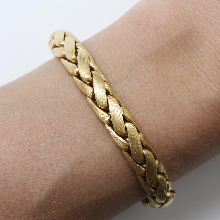 Gold Braided Bracelet at 1stDibs