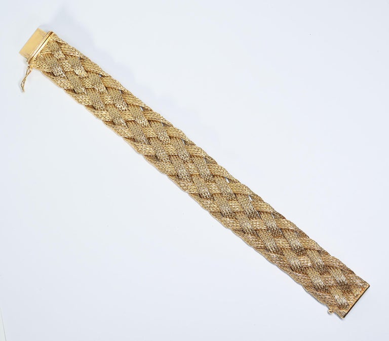 Gold Braided Bracelet For Sale at 1stDibs