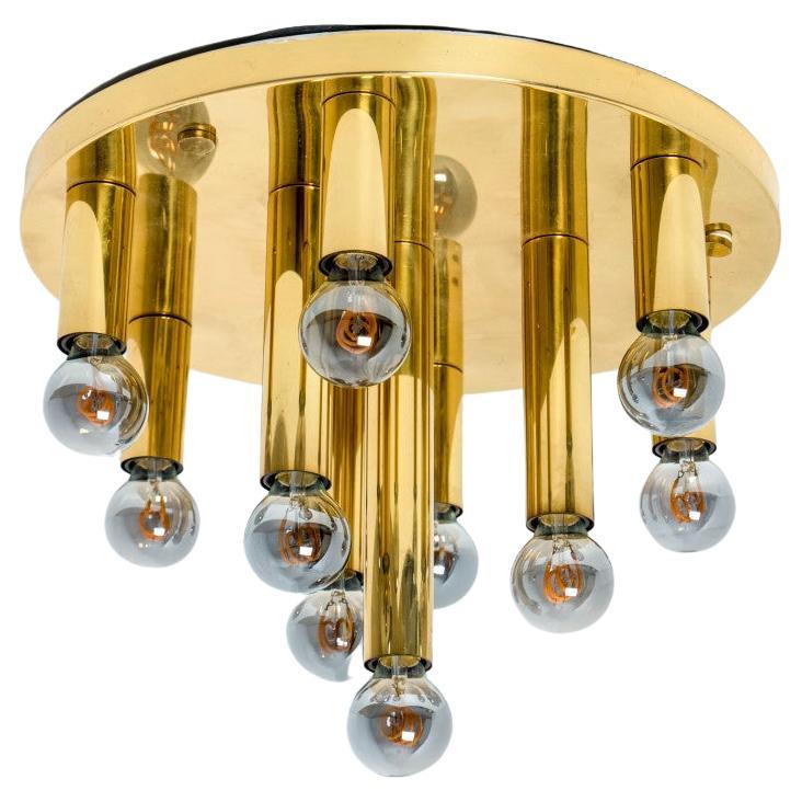 Gold Brass Flush Mount, Cosack, 1970s For Sale at 1stDibs